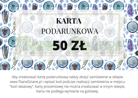 TkaneDziane.pl > Karta Podarunkowa 50 zł